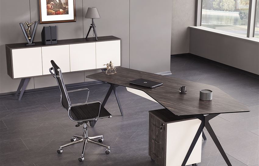 EAGLE LAMINATE - L-Shape Modern Office • Mobilitop Lebanon Beirut