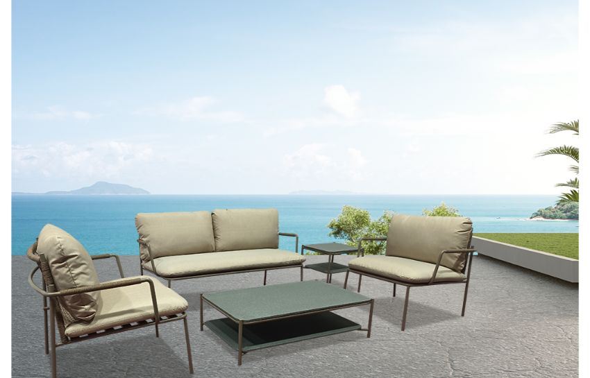 NARA - Beige Outdoor Living Lounge And Tables • Mobilitop Lebanon Beirut