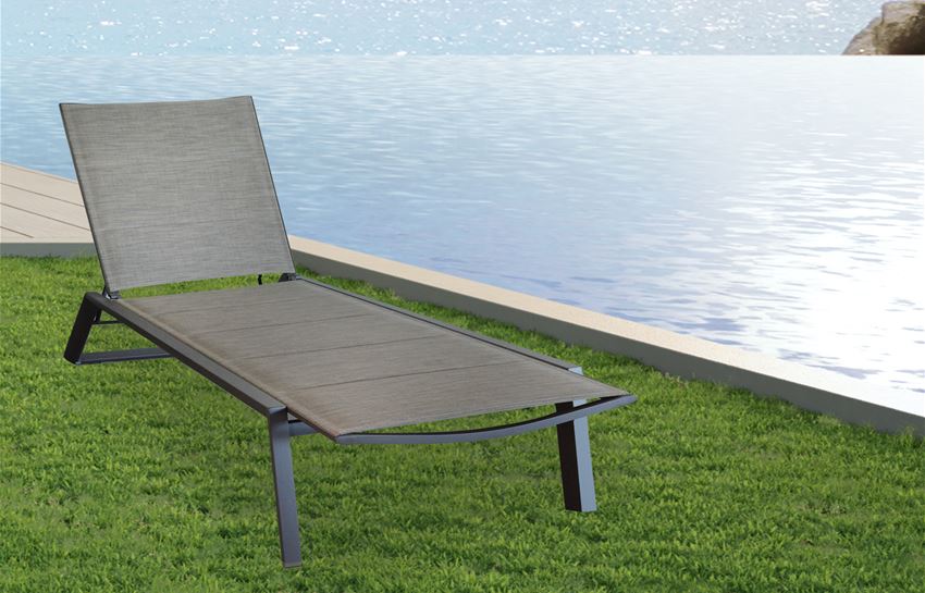 862SL1D - Aluminum Sun Lounger With Wheels • Mobilitop Lebanon Beirut