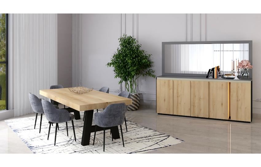 PRIME - Local Dining Table With sideboard And Mirror • Mobilitop ...