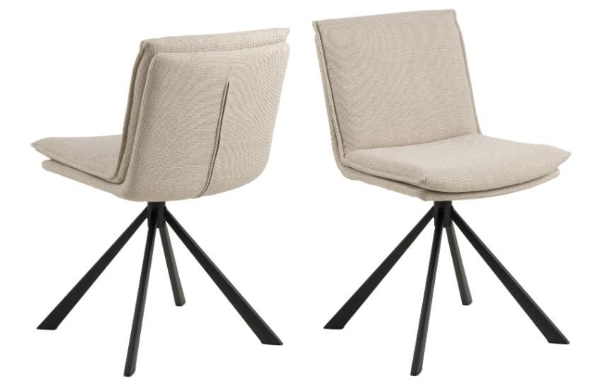 FLYNN - Beige Dining Chair With Swivel Function • Mobilitop Lebanon Beirut