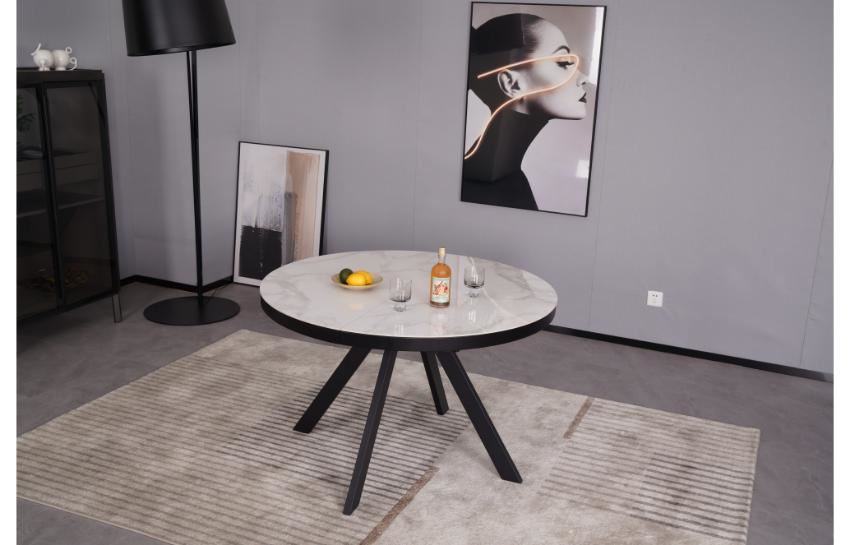 SOURCE - Round Extendable Ceramic Dining Table • Mobilitop Lebanon Beirut